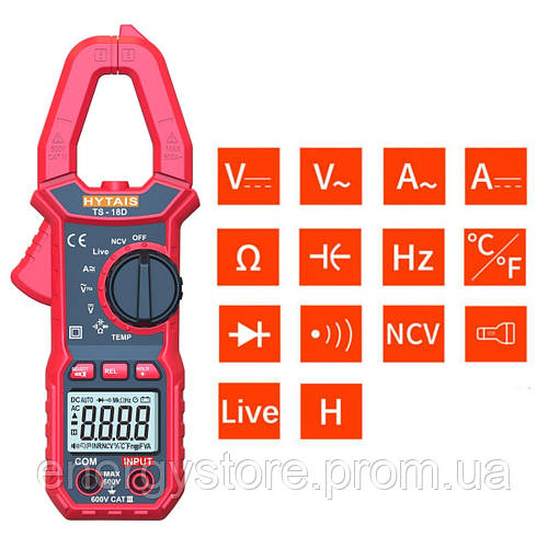 Токові кліщі HYTAIS TS-18D AC/DC 600A NCV (ID#1886480346), ціна: 1220 ₴, купити на Prom.ua