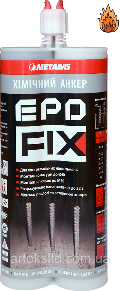 Хімічний анкер 600мл EPOFIX: продаж, ціна у Києві. Анкера від "ТОВ "АРТОКС ЛТД"" - 1886558435