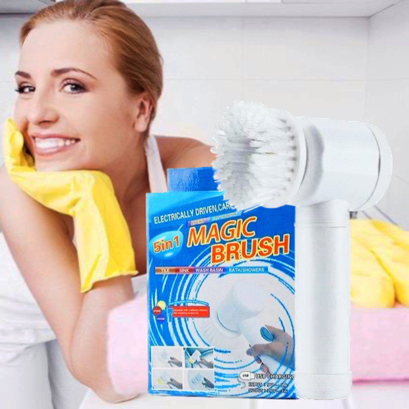 Електрична щітка Magic Brush бездротова для миття, щітка для чищення та прибирання 3 в 1 (ID ...