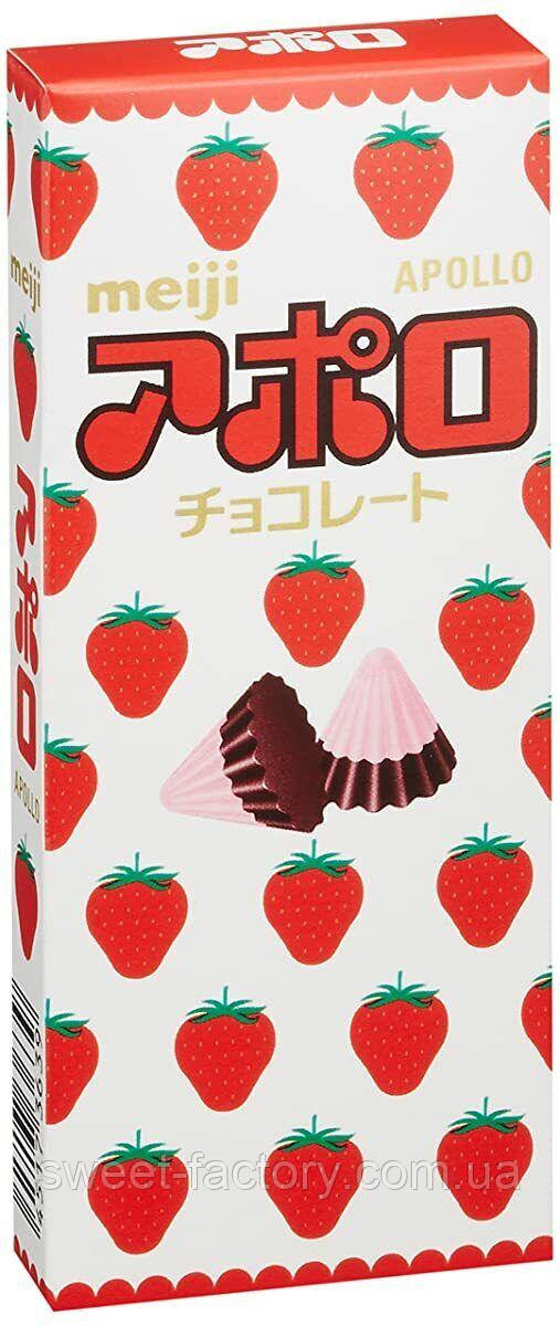 Купить Конфеты Meiji Apollo Strawberry 46g, цена 149 ₴ — Prom.ua (ID ...