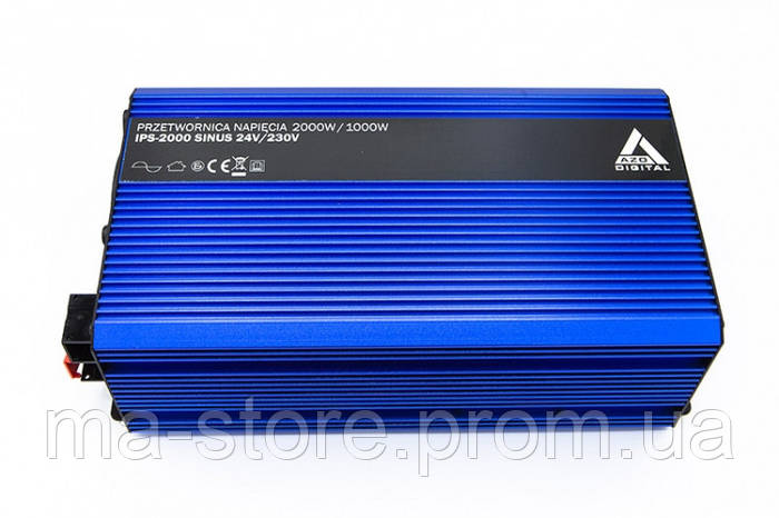 Power invertor sinus 24V->220V 2000W/1000W преобразователь, чистая ...