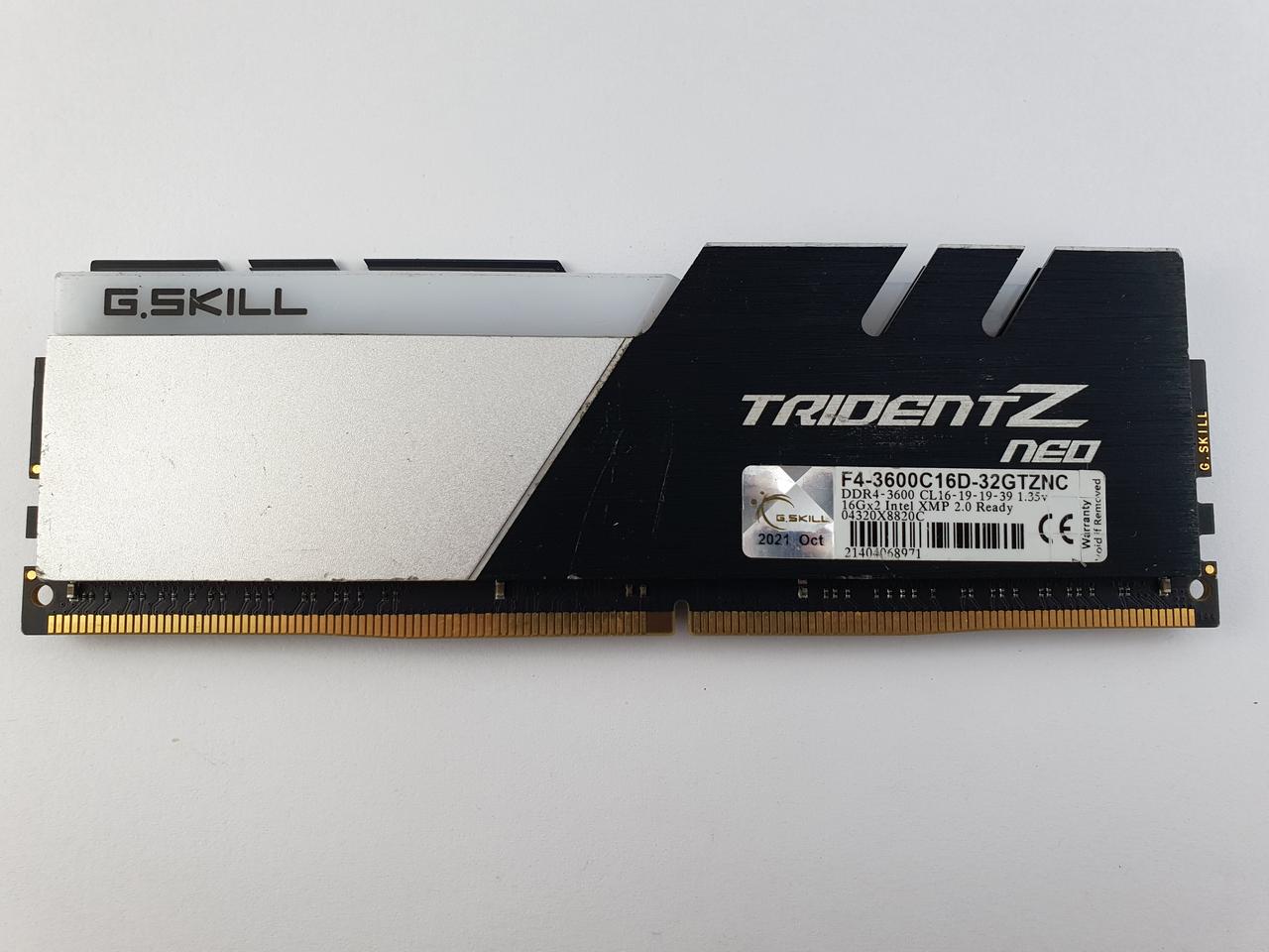 Оперативная память G.Skill Trident Z Neo DDR4 16Gb 3600MHz (F4-3600C16D ...