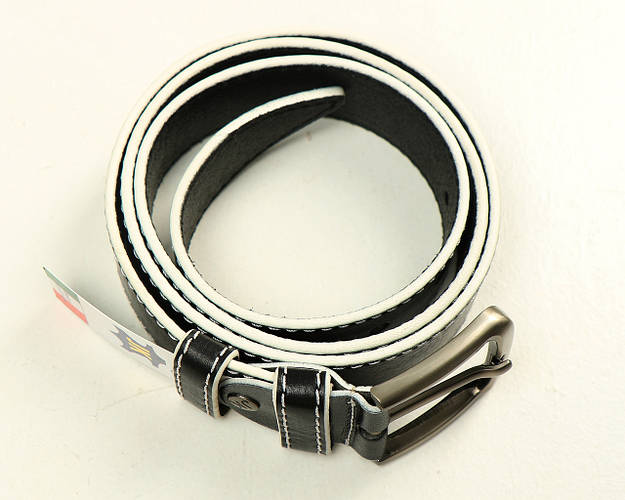 Ремінь чоловічий з натуральної шкіри з металевою пряжкою, класичний ...