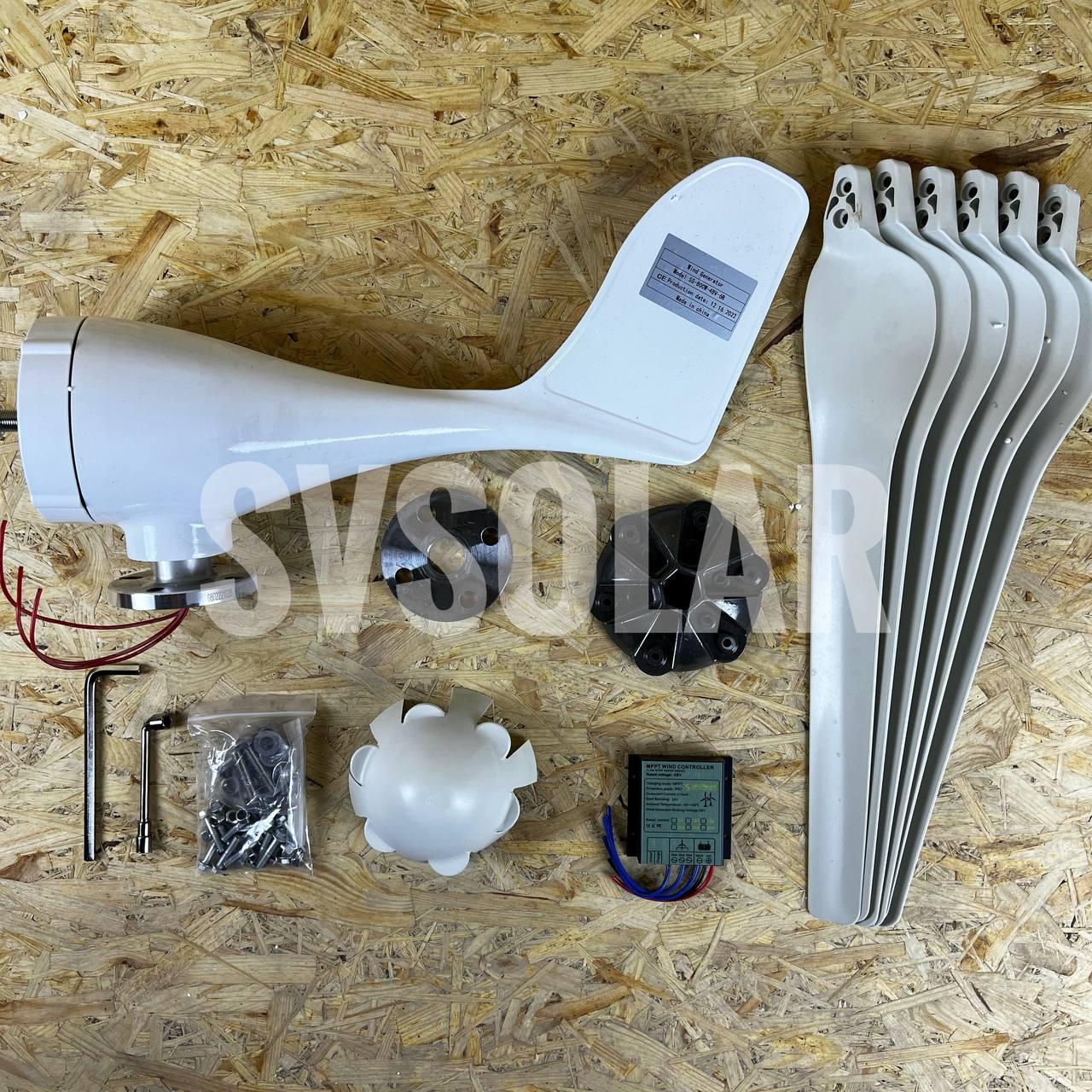 Купити Вітрова електростанція, вітрогенератор з контролером MPPT, 800Вт ...