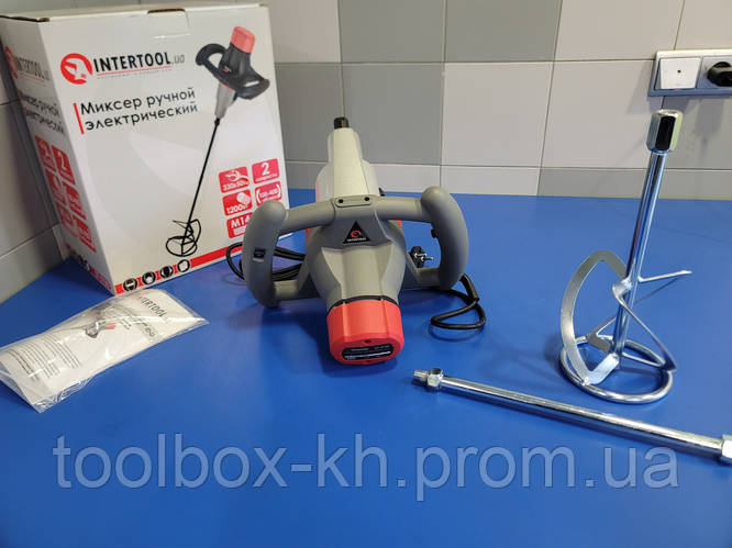 Купить Миксер строительный электрический 1200 Вт, 2 скорости INTERTOOL DT-0130 Гарантия 12мес ...