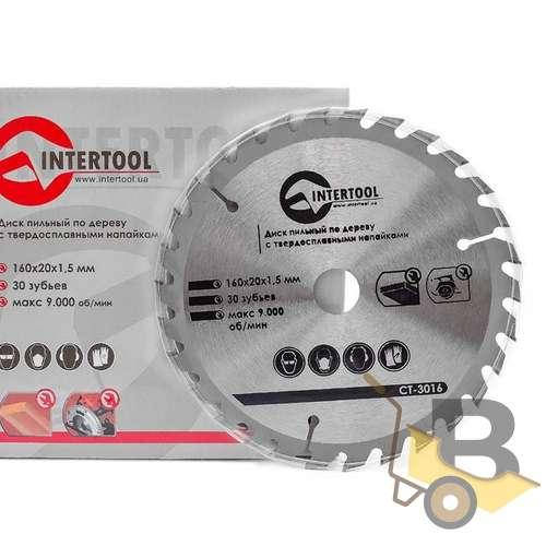 Купить Диск пильний по деревині 160x20x1.5 мм, 30 зубів INTERTOOL CT-3016, цена 86.45 ₴ — Prom ...