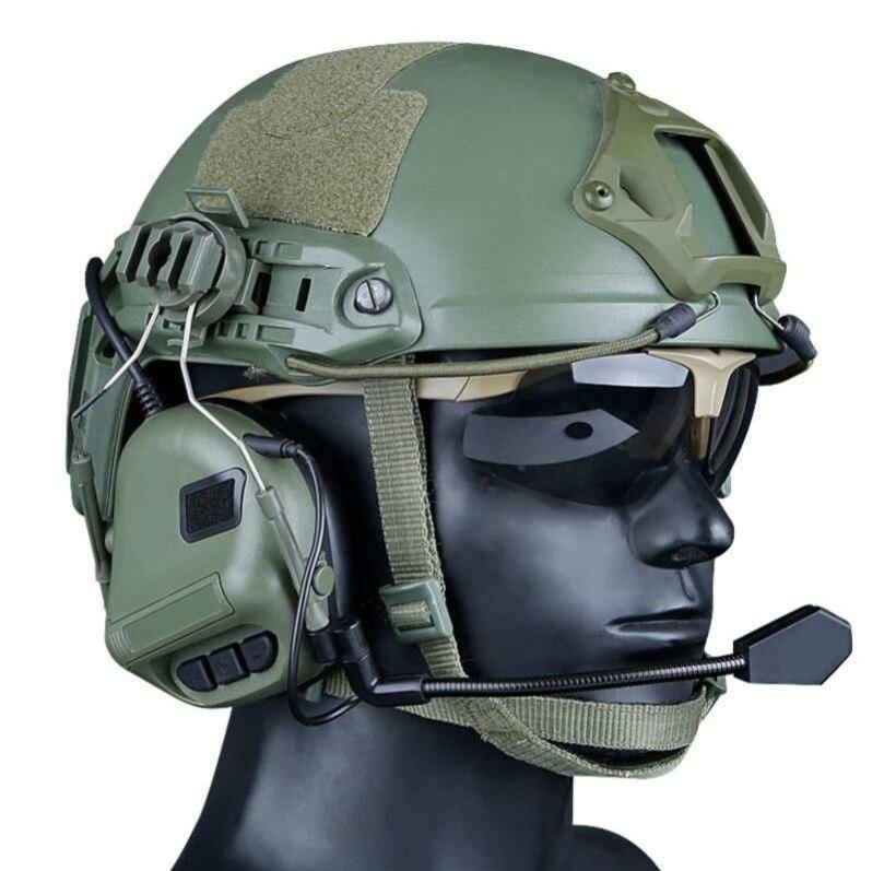 Каска военная с наушниками earmor баллистичкский шлем FAST NIJ IIIA ...