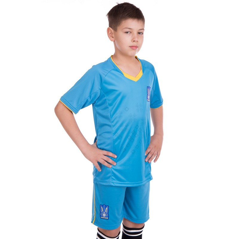 Форма футбольная детская УКРАИНА SP-Sport CO-3573-UKR (на рост 116-165 ...