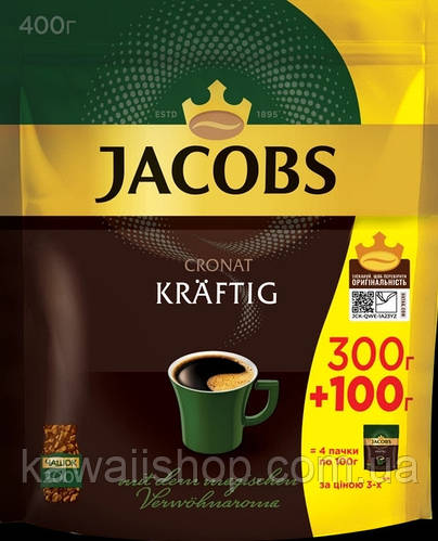 Якобс кронат крафтіг 400 г розчинна Jacobs Cronat Kraftig 400 (ID ...