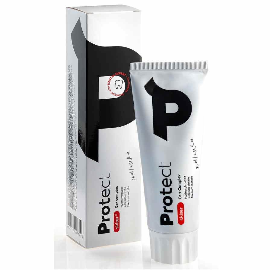 Уценка! Паста Sklaer Protect NL, ремінералізувальна без сульфатів і фтору, з кальцієм і цинком ...
