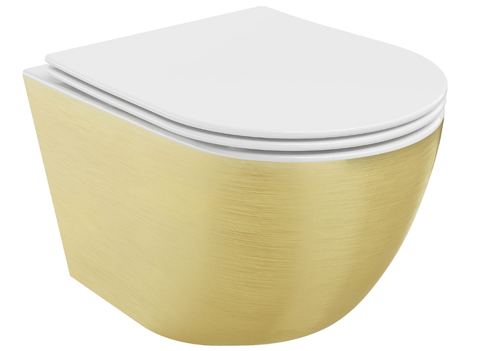 Купити Підвісний унітаз MEXEN LENA BRUSH GOLD, ціна 15423 ₴ - Prom.ua ...
