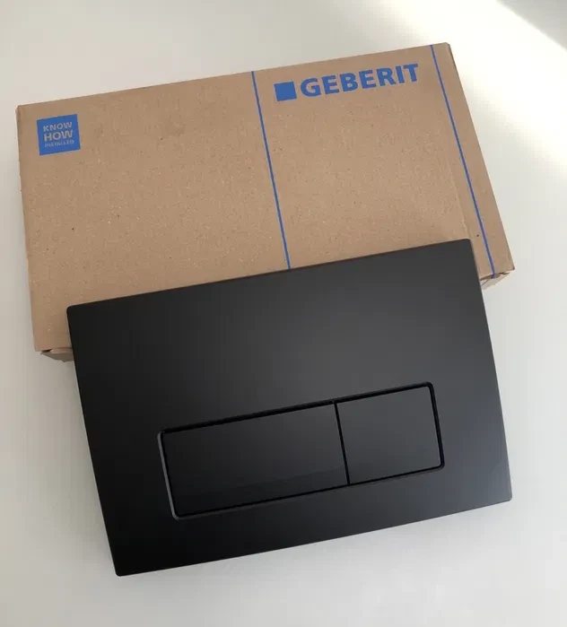Инсталляция Geberit 5в1 с черной матовой кнопкой с унитазом Devit ...