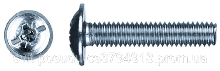 Купити 4 х 8 Гвинт з напівкруглою головкою з буртиком DIN 967 (500504008), ціна 0.47 ₴ - Prom.ua ...