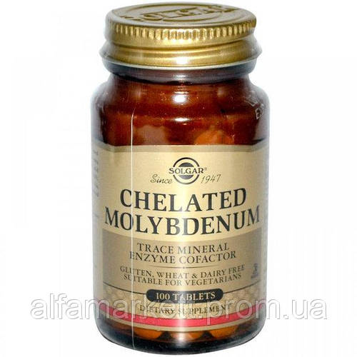Купить Комплекс Селен и Молибден Solgar Chelated Molybdenum 150 mcg 100 ...