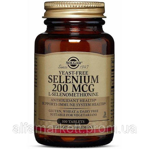Купить Комплекс Селен и Молибден Solgar Selenium, Yeast-Free 200 mcg ...
