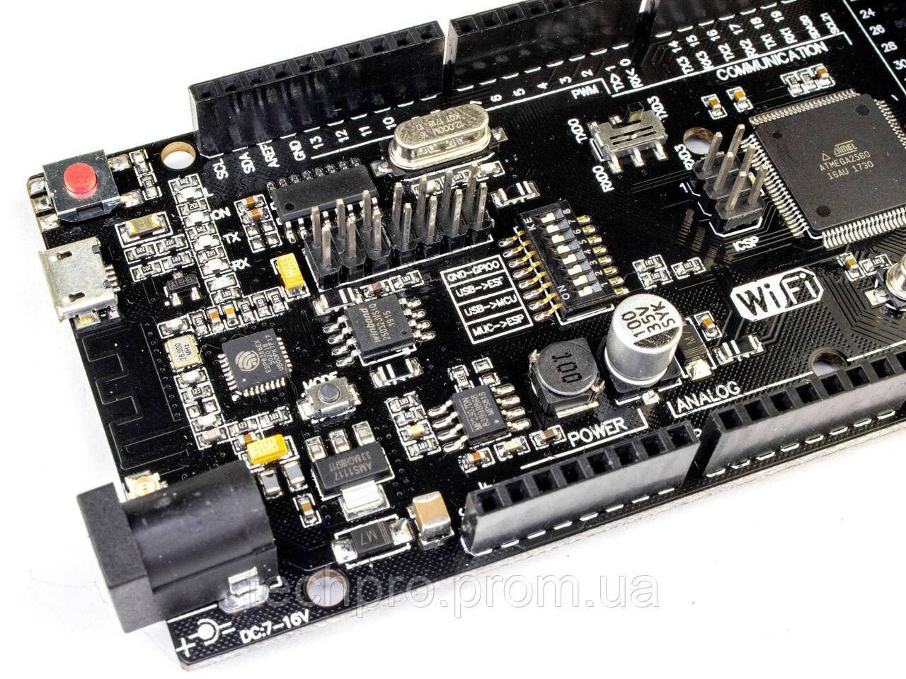 Контроллер Arduino Mega 2560 R3 (CH340G) + Wi-Fi модуль (ESP8266) (ID#1891173464), цена: 718 ...