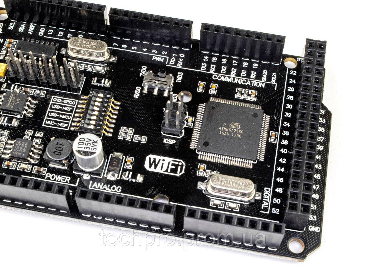 Контроллер Arduino Mega 2560 R3 (CH340G) + Wi-Fi модуль (ESP8266) (ID#1891173464), цена: 718 ...