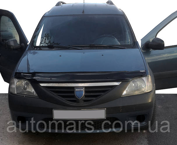 Дефлектор капоту (EuroCap) для Dacia Logan MCV 2004-2014 рр (ID ...