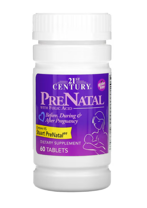 Купить 21st Century, комплекс с фолиевой кислотой для беременных, 60 ...