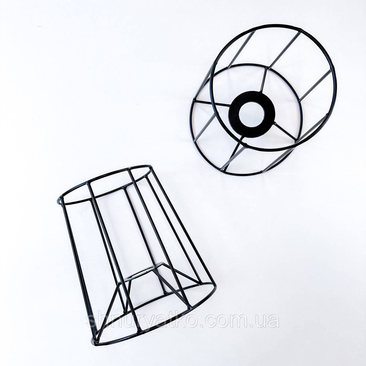 Каркас для абажура конус 20/15/20см черный, Е27 цоколь, лампы макраме ...