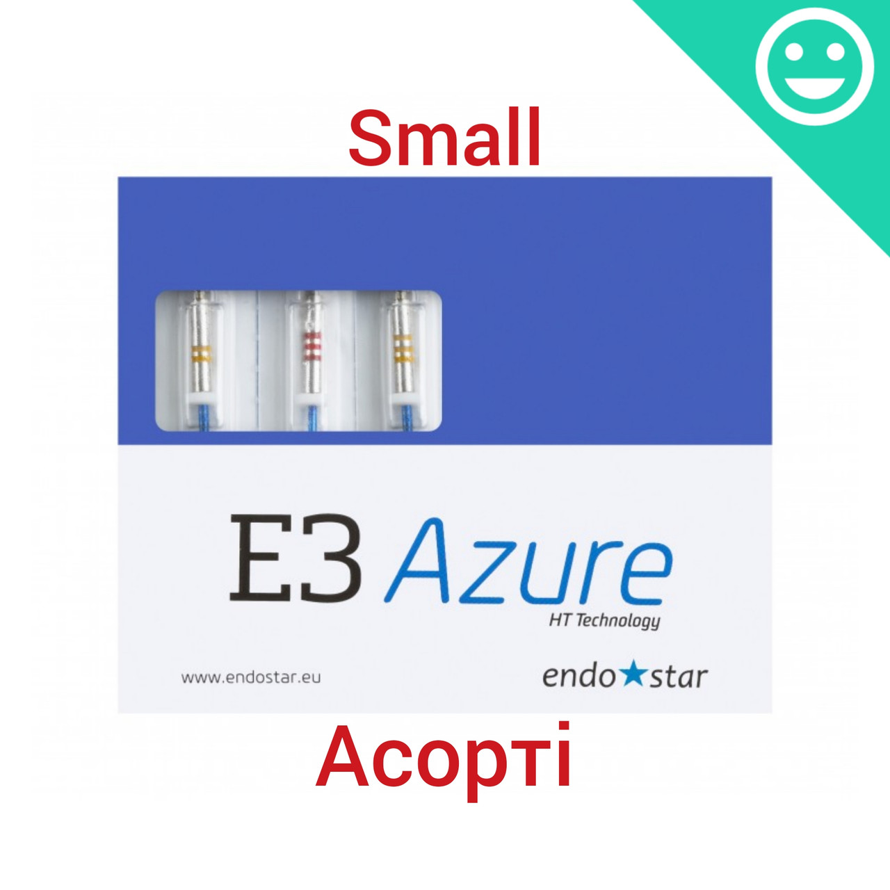 ENDOSTAR E3 AZURE SMALL, ассорти 3 шт: 20/04, 25/04, 20/06, 25 мм, АЖУР СМОЛ (Poldent) (ID ...