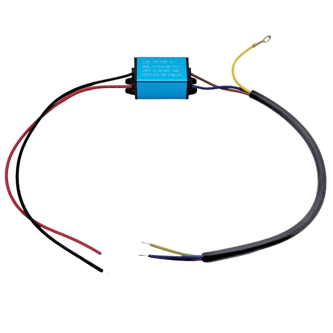Драйвер светодиода 30W, DC30-100V 270mA, In: 180-265VAC: продаж, ціна у ...