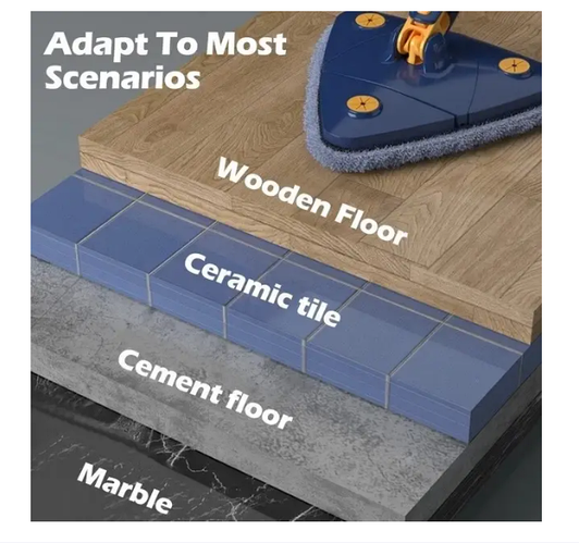 Купити Швабра трикутна з відтискачем Multi function mop, швабра висувна ...