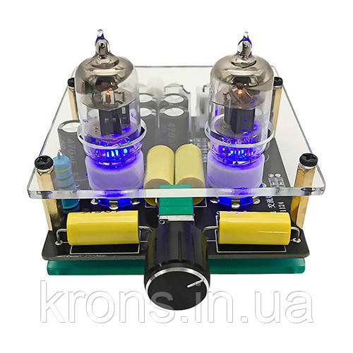 Предварительный усилитель, предусилитель звука ламповый, лампы 6K4, 12В ...