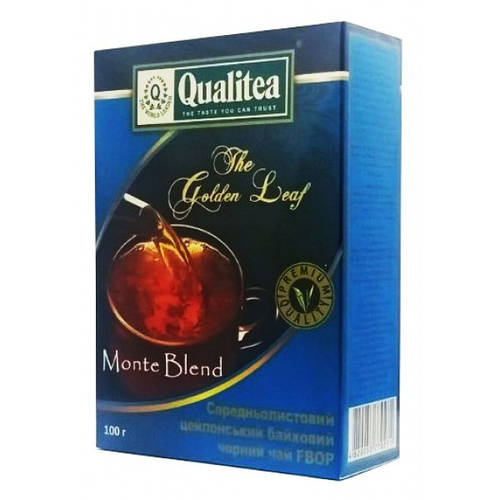 Чай "Qualitea" Monte Blend (FBOP) чорний, 100 г, ціна: 124 ₴, купити на ...