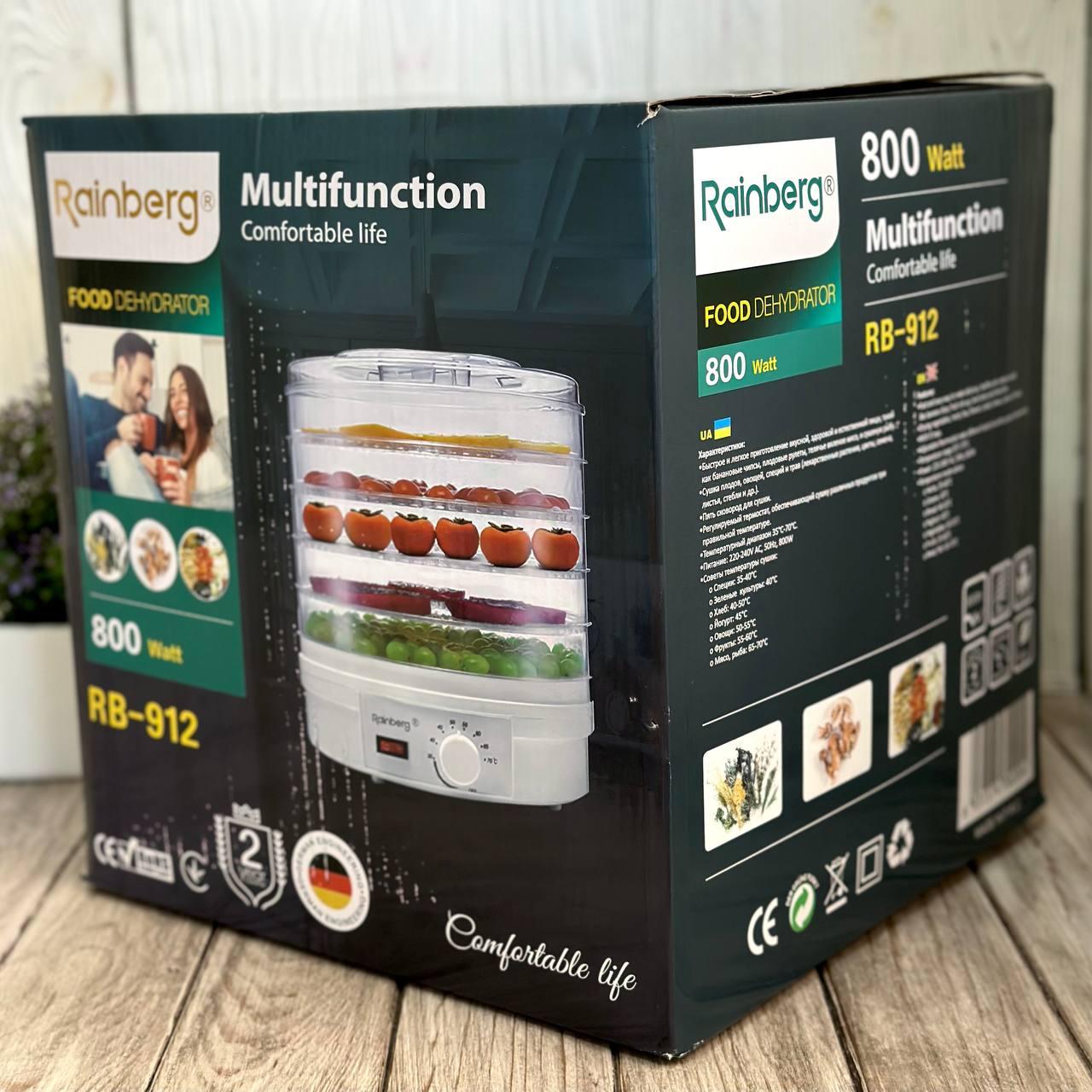 Сушилка конвективная для овощей и фруктов Rainberg RB-912 800 Вт (ID#1892631285), цена: 1289.60 ...