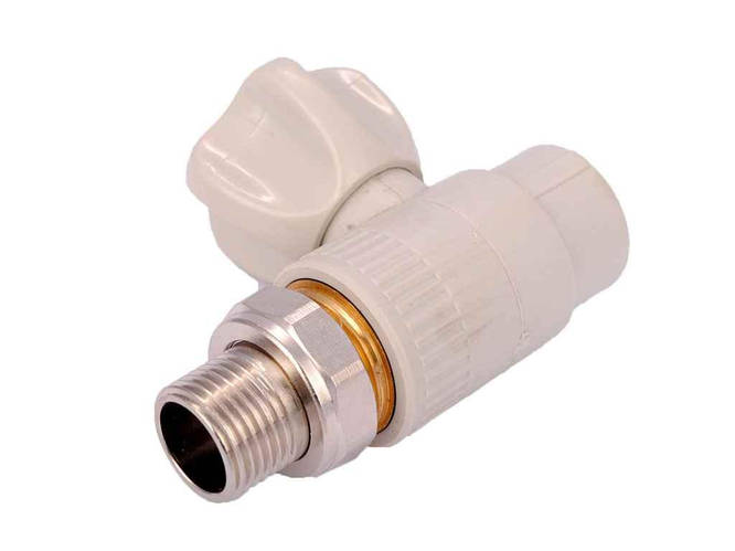 Купить Кран радіаторний (шар.) PP-R прямий 20 ТМ ALFA PLAST, цена 103. ...