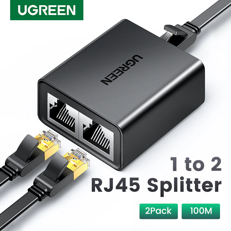Купить Сплиттер от 1 до 2 UGREEN CM210 RJ45 разветвитель черный (50923 ...