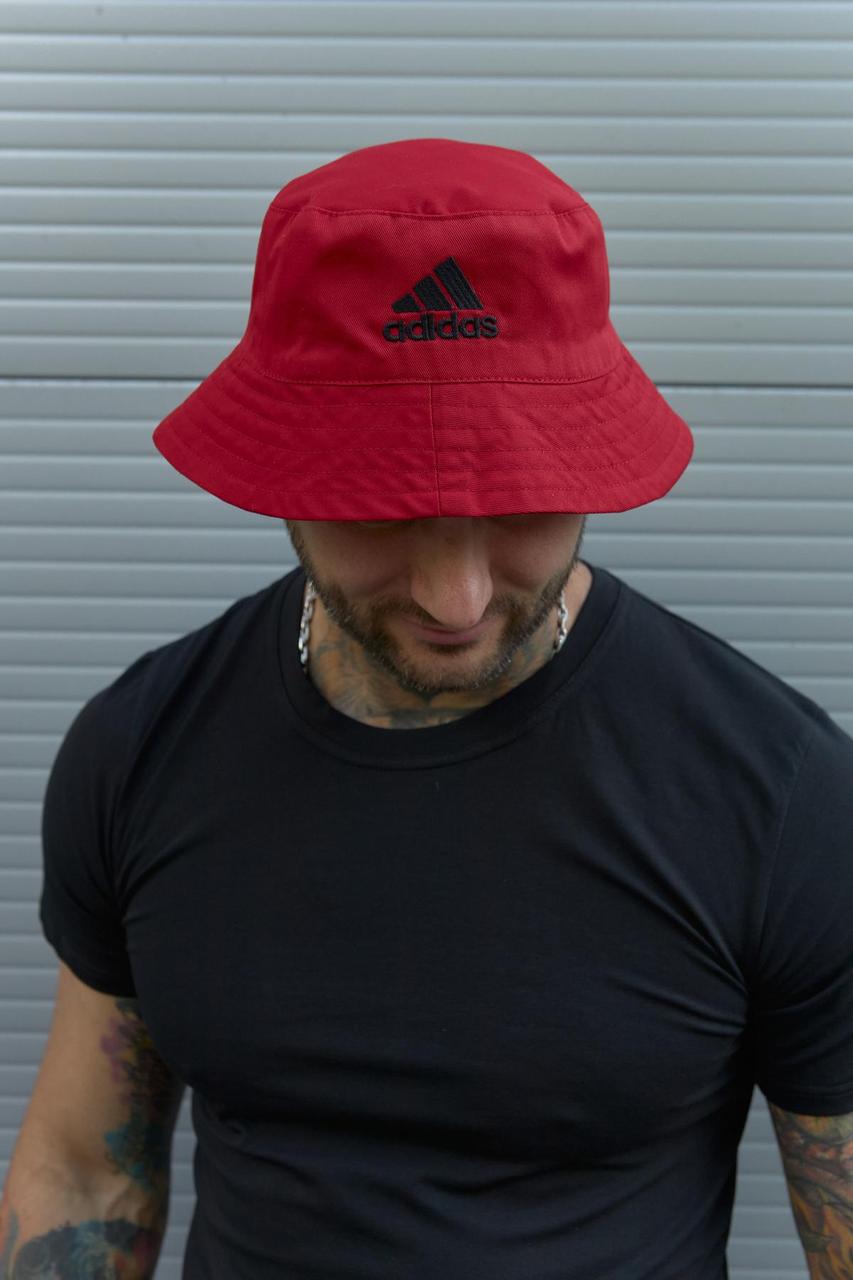 Красная модная панамка Adidas, панама Адидас мужская красная (ID ...