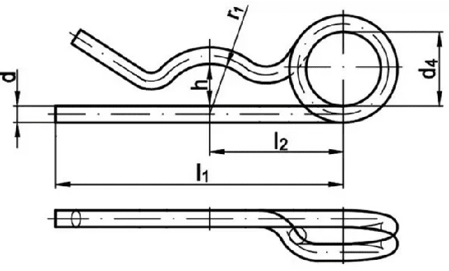 Купити DIN 11024 Шплінт пружинний подвійний цинк, ціна 9.14 ₴ - Prom.ua ...