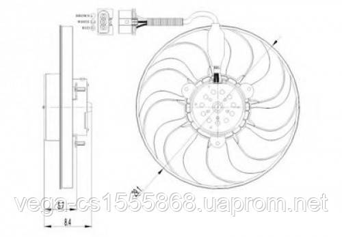 Вентилятор охлаждения радиатора NRF 47398 AUDI A3 (8L1), AUDI A3 (8L1 ...