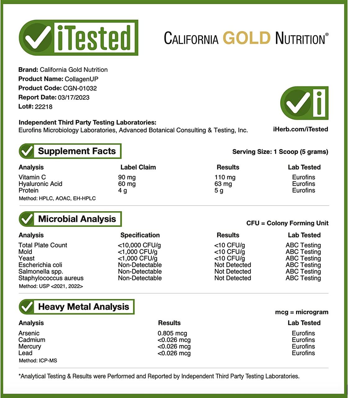California gold nutrition Collagenup 206, морской коллаген калифорния ...