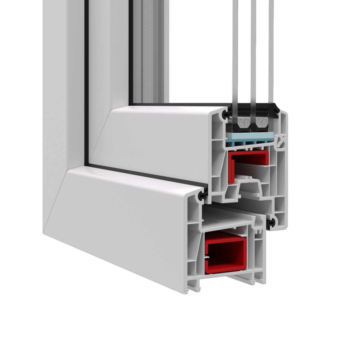 Купить Окно поворотно-откидное OpenTeck De-Lux 60, белое, 1200x1400 мм ...
