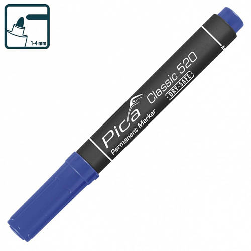 Маркер PICA (піка) Classic Permanent Marker bullet tip перманент синій ...