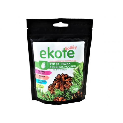 Удобрение Ekote / Экотэ для туй и хвойных растений 4-5 месяцев, 250 г ...