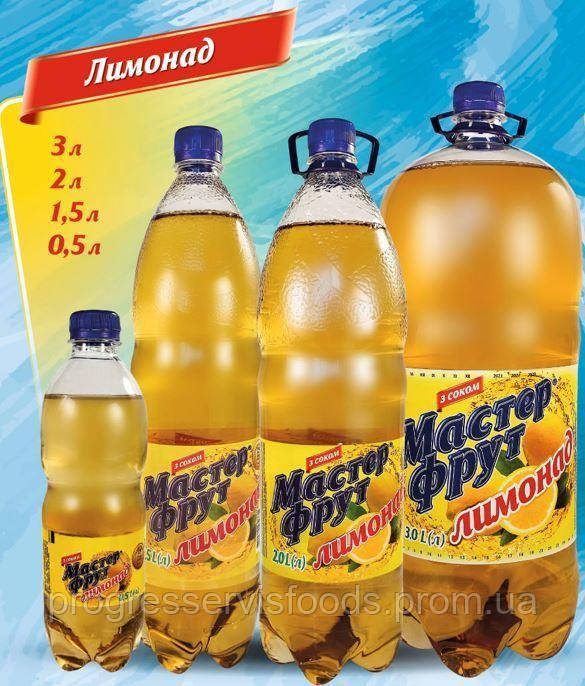 МастерФрут Лимонад з ручкою 3л/4шт/80уп/240шт, ціна: 30.40 ₴, купити на ...