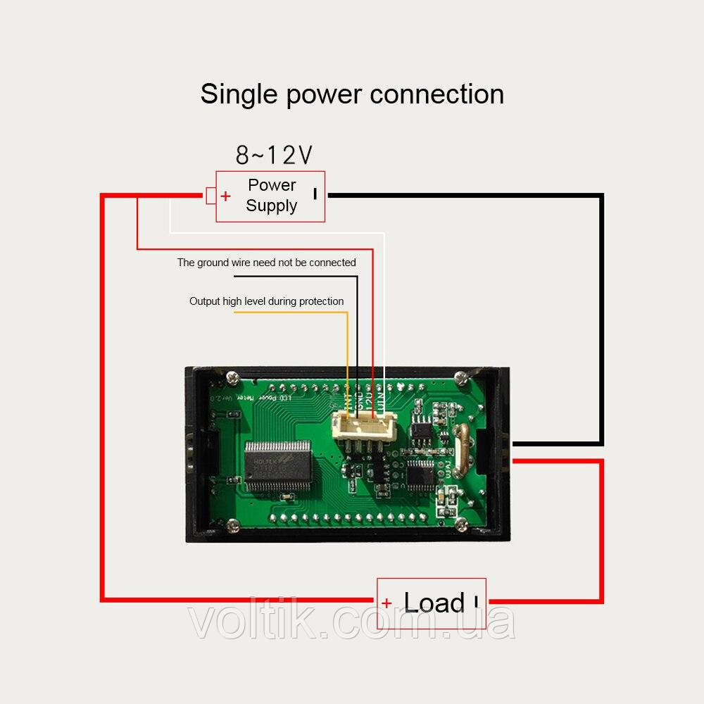 Цифровий вольтметр амперметр ваттметр DC 0-200V 10A РК-дисплей 4 ...