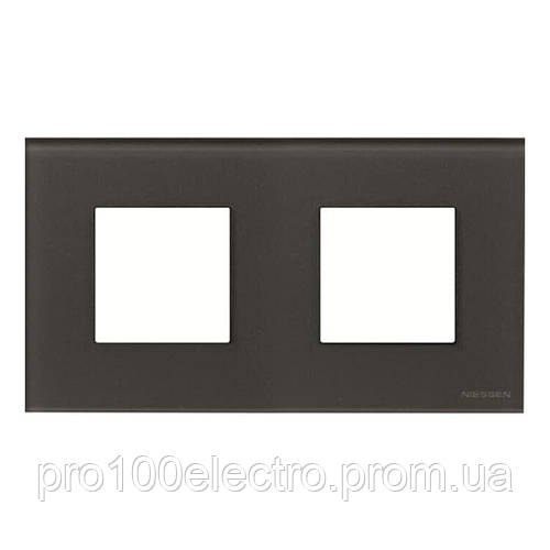 Рамка 2-поста, двойная ABB Niessen Zenit N2272 CF стекло "графит" (ID#1892789454), цена: 2408.18 ...