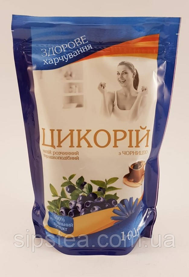 Цикорий с черникой Верховинка растворимый напиток без кофеина 100г (ID ...