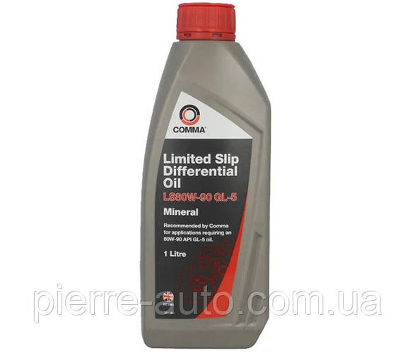 Масло трансмиссионное миниральное 1л LS80W-90 GL5 GEAR OIL COMMA (BYD ...