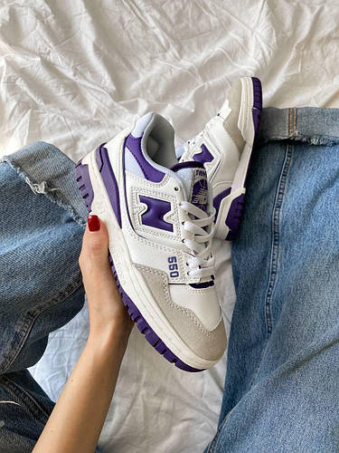 Купить New Balance 550 White Purple, цена 2250 ₴ — Prom.ua (ID#1896558280)