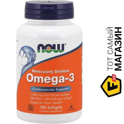 Купить Рыбий жир NOW Omega-3 1000мг, 100 капсул, цена 308 ₴ — Prom.ua ...