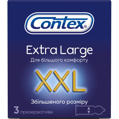 Купить Презервативы Contex Extra Large увеличенного размера с силиконовой смазкой 3 шт ...