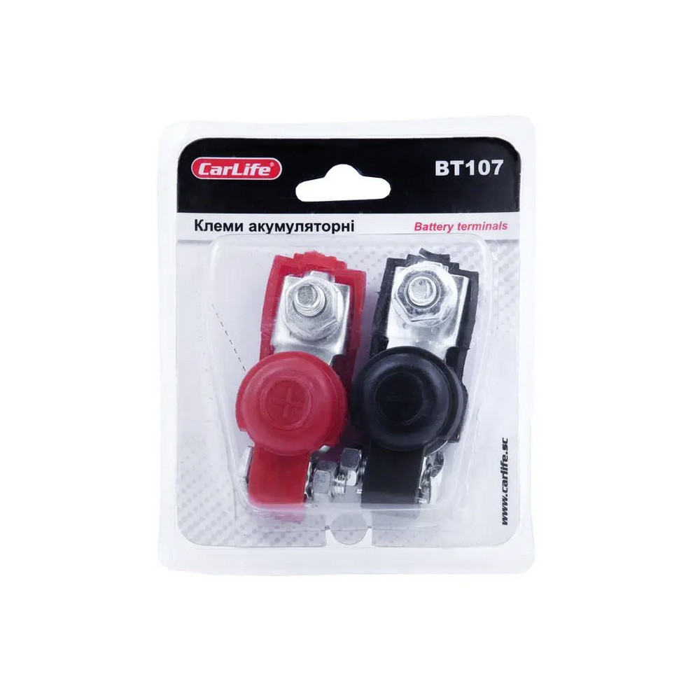Клеммы аккумуляторные CarLife BT107 с резиновым покрытием 2 шт (ID#1896988827), цена: 163 ...