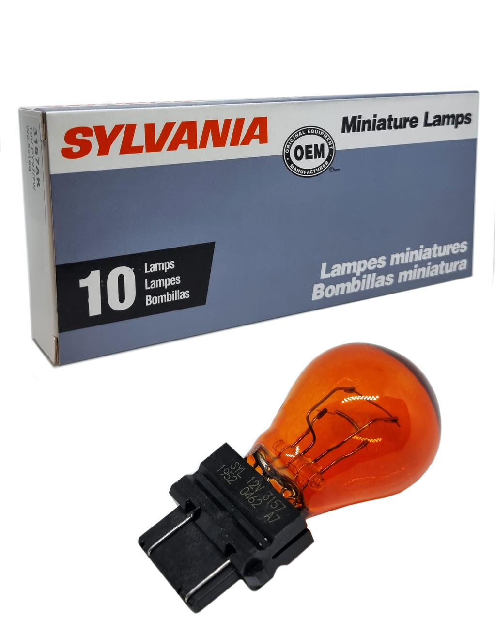 Галогенна автолампа Osram SYLVANIA PY27/7W 3157AK 12V ORANGE: продаж ...