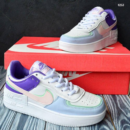 Женские летние кроссовки Nike Air Force Shadow белые с фиолетовым 37 ...